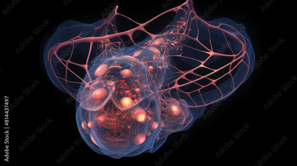 Anatomical model of the human body and organs. Part of a human body ...