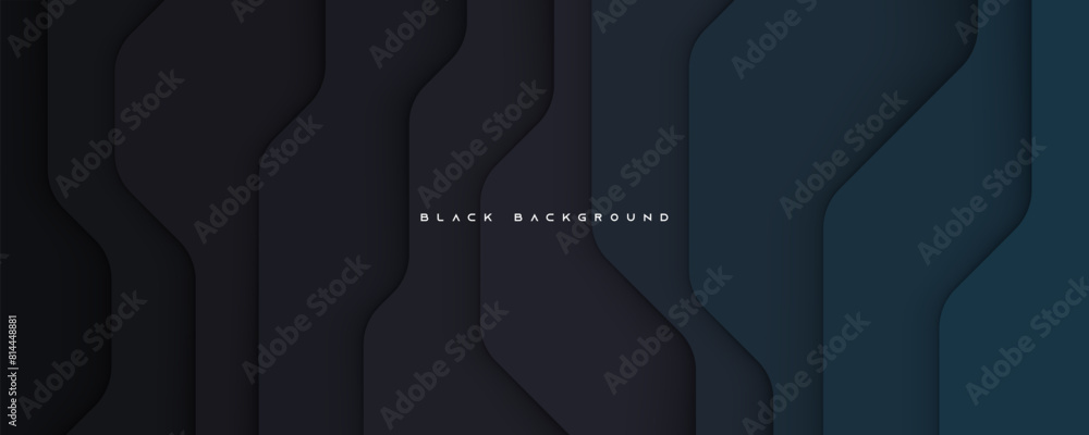 Black modern texture background with blue layers decorative design ...