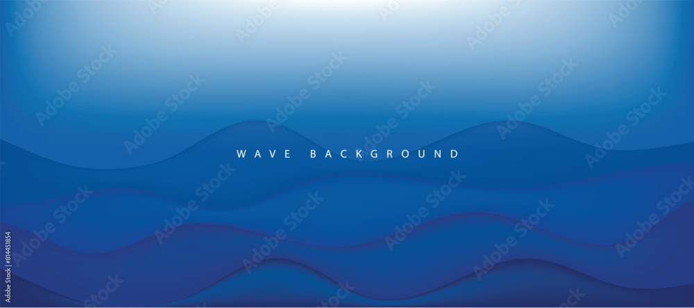 Sea waves layer vector background illustration. Sea beach vector ...