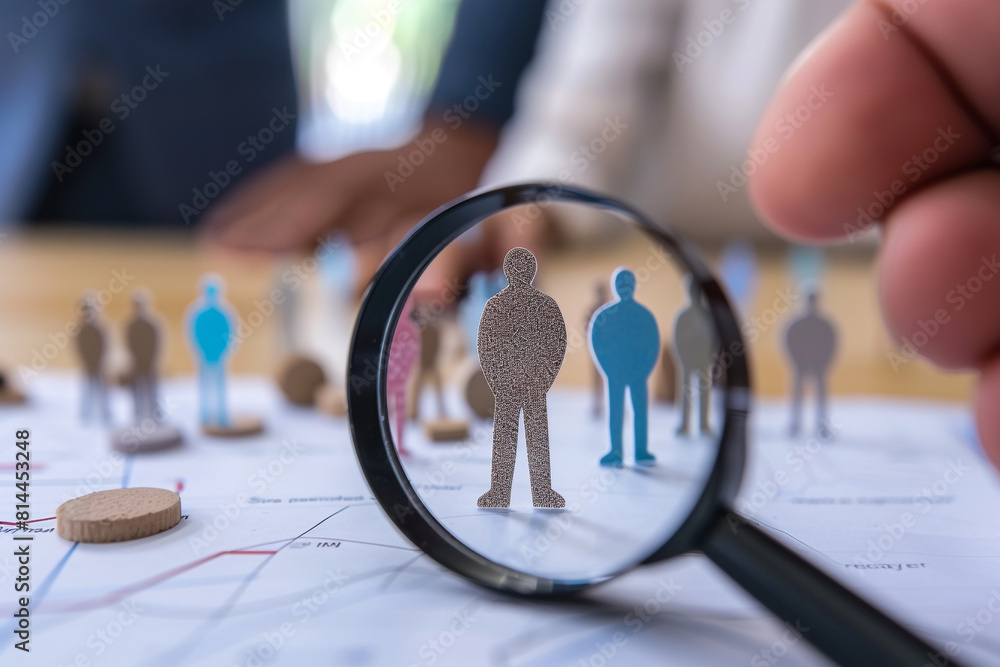 A conceptual image illustrating the process of human resource ...