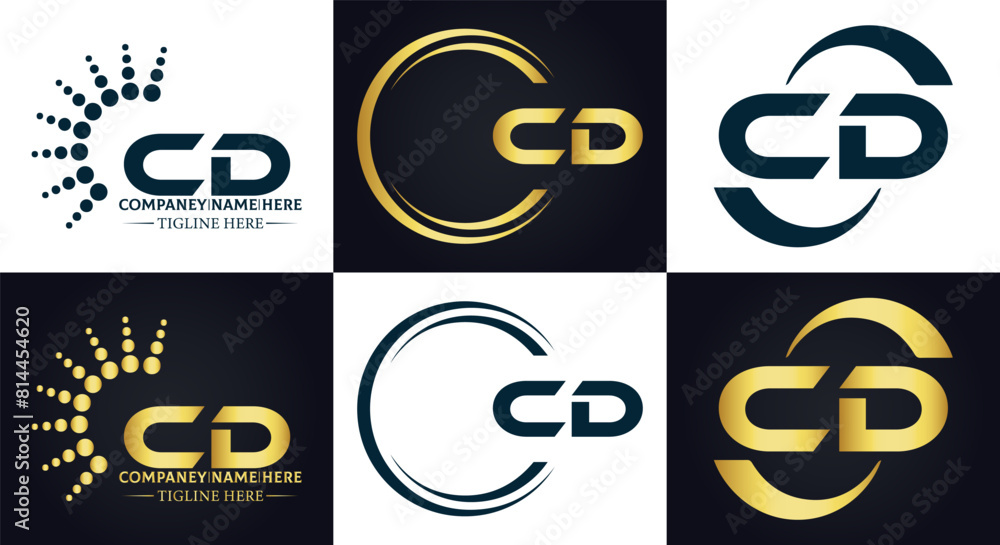 CD logo. C D design. White CD letter. CD, C D letter logo design ...