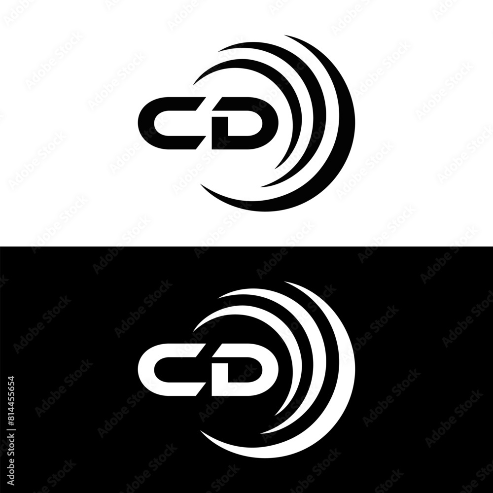 CD logo. C D design. White CD letter. CD, C D letter logo design ...
