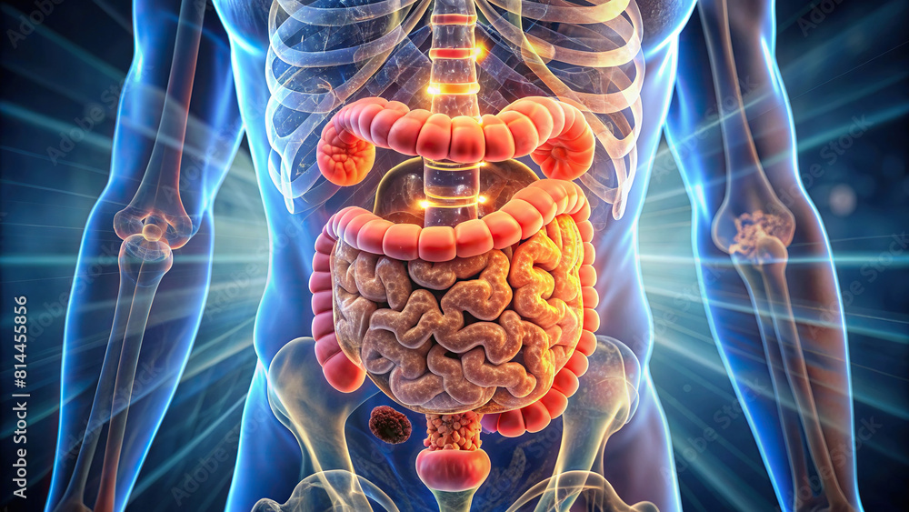 Microscopic image revealing the microscopic structure of the appendix ...