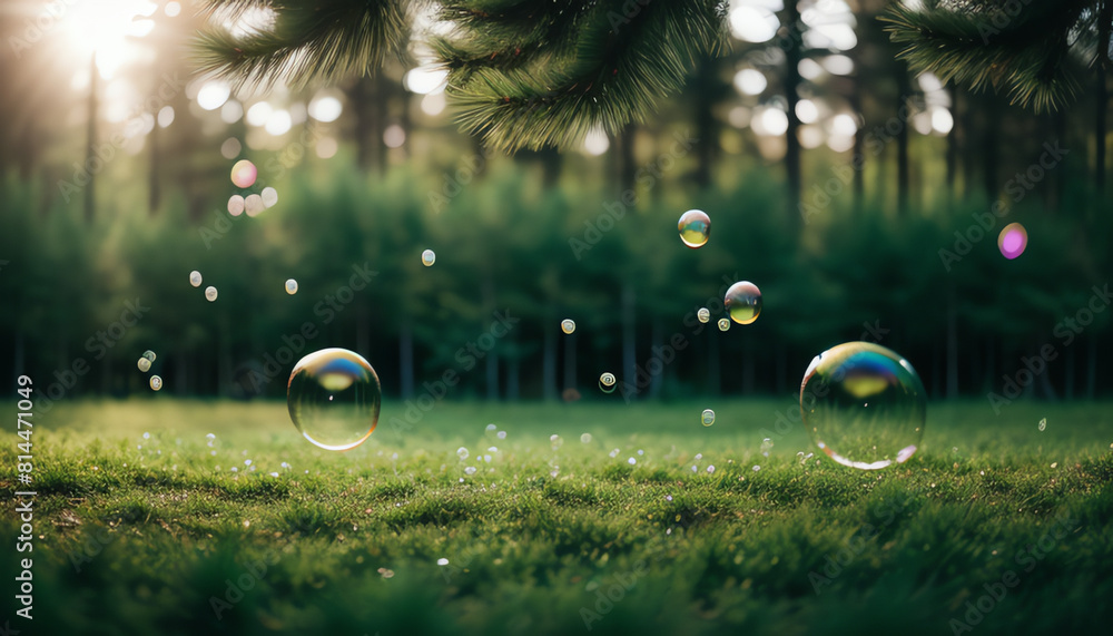 O2 bubbles in the middle of a lush forest are a metaphor for the ...