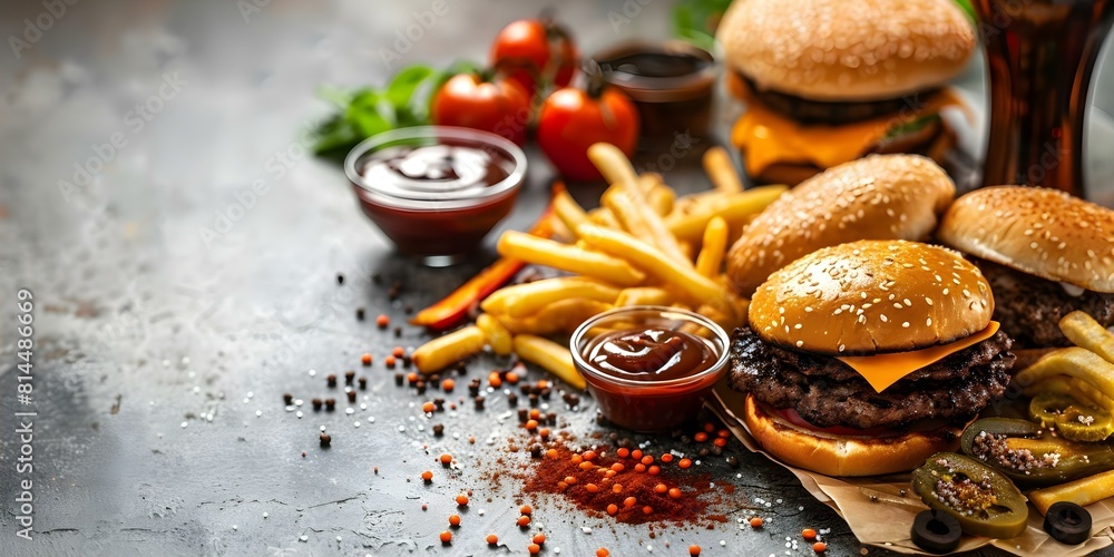 Unhealthy fast food background with high sugar content: A recipe for ...