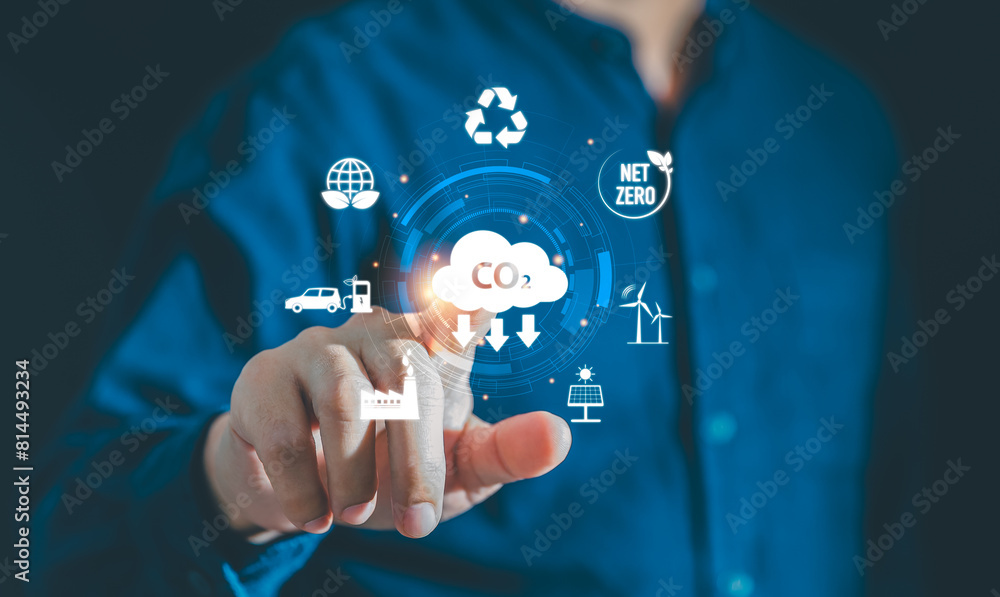 Concept of greenhouse gas emission reduction for climate change and ...