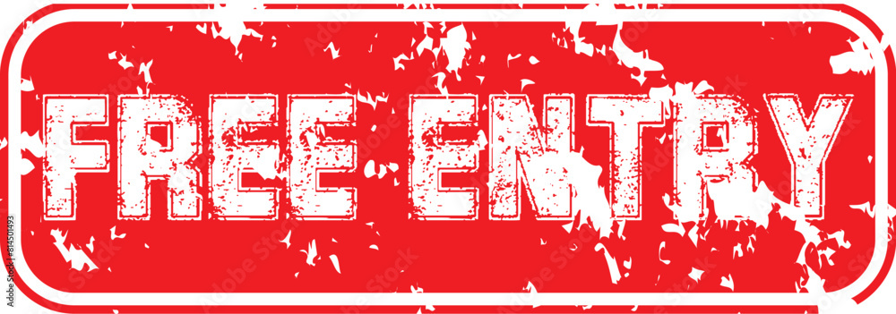 Free entry grunge rubber stamp. Vintage old red color texture frame ...