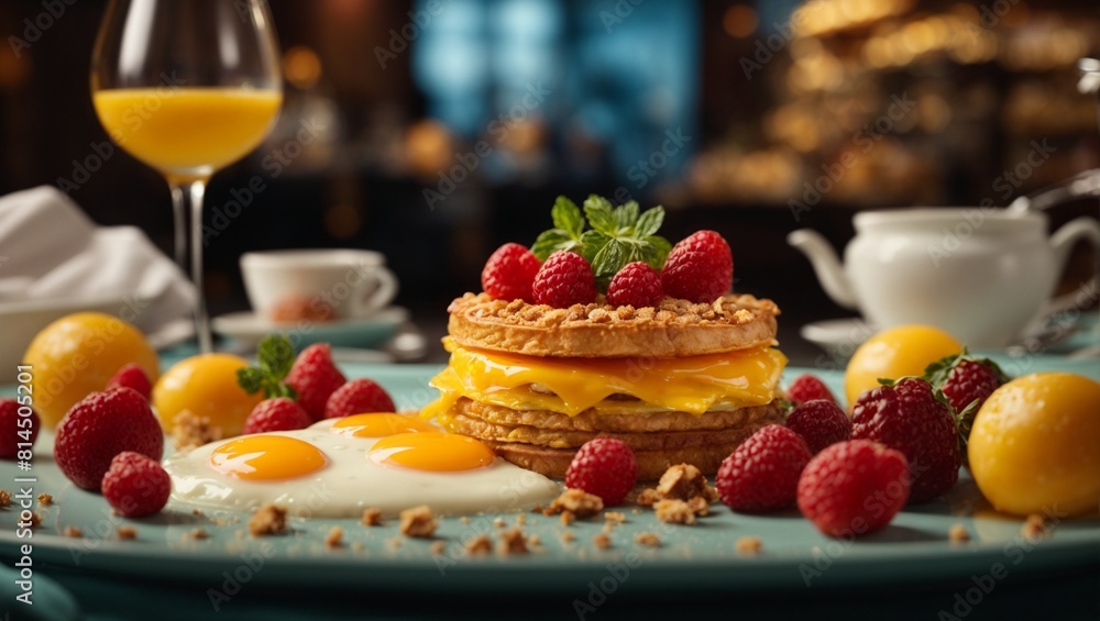 Michelin starred and fine dining breakfast, studio lighting and studio ...