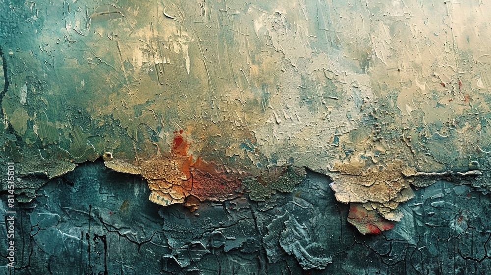 Rough, gray paint with cracks reveals the aged texture of a wall Stock ...