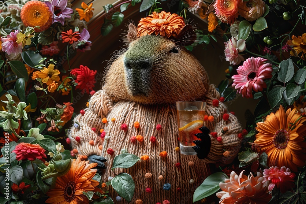 Photorealistic Knitted Capybara at Sydney Opera House Enjoying ...