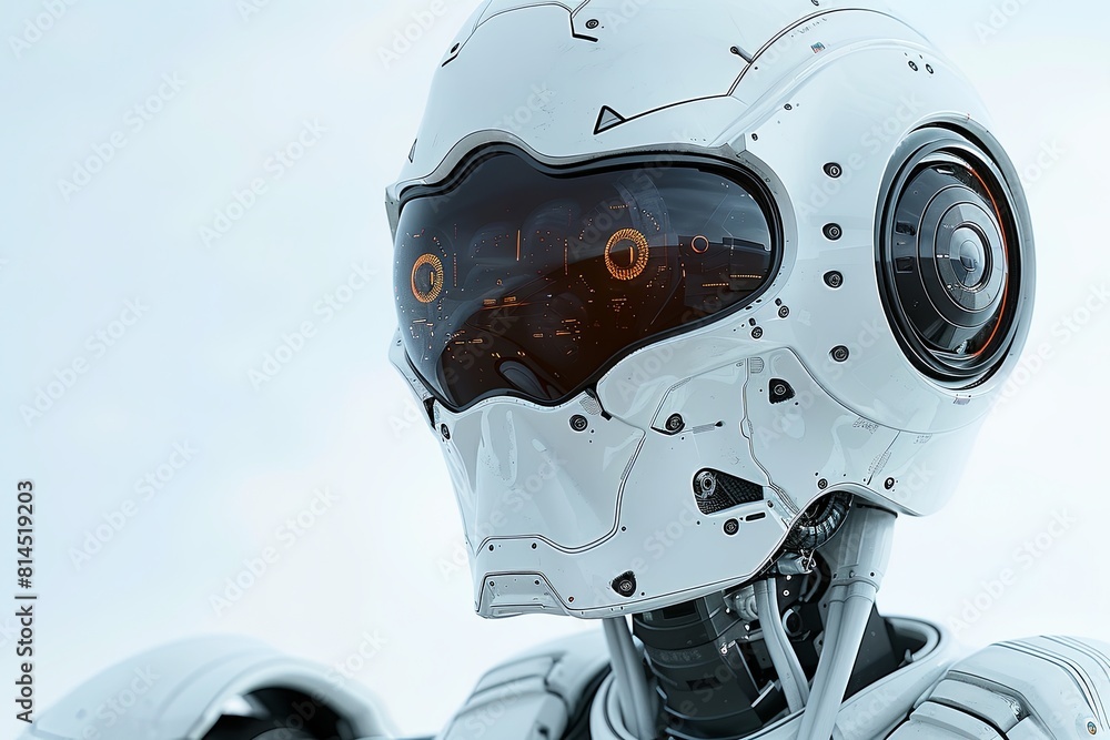 Psychedelic Robot Alien Bust Portrait with Robotic Enhancements in ...