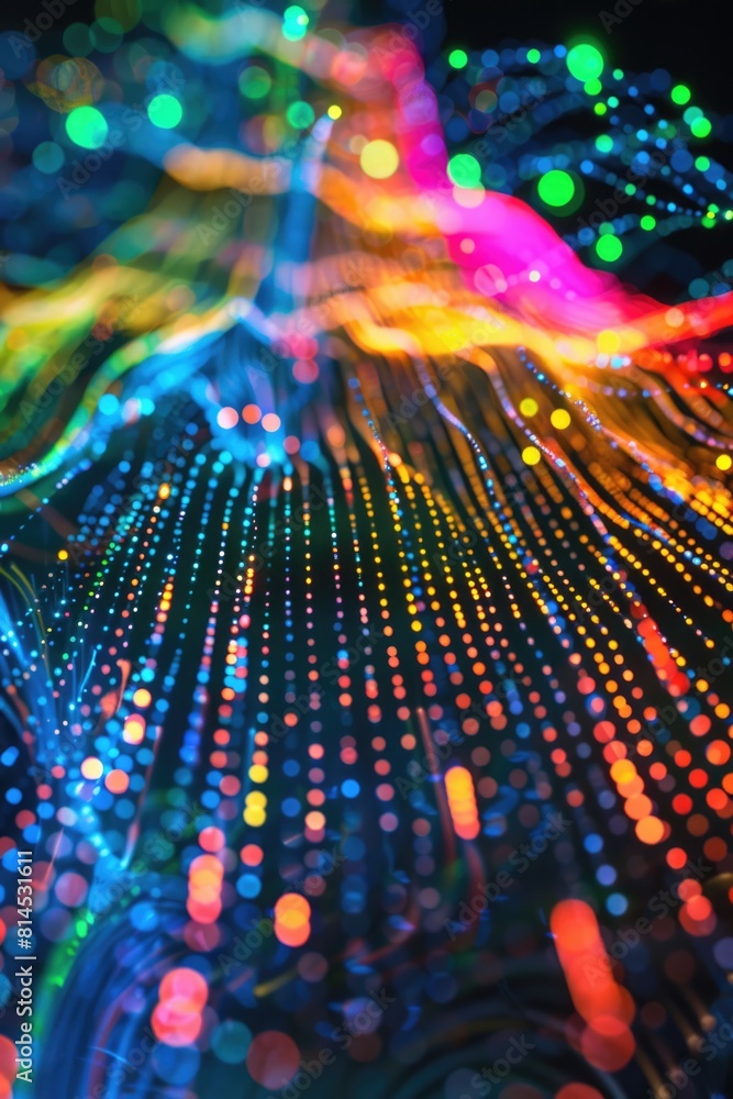 Wireless communication signals top view Illustrate data flow technology ...