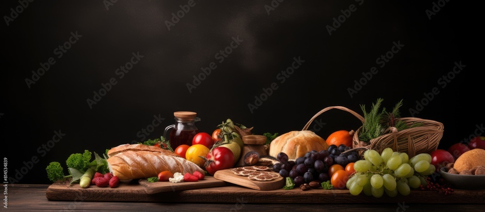 An image showcasing a wooden tray as a background for creating a ...