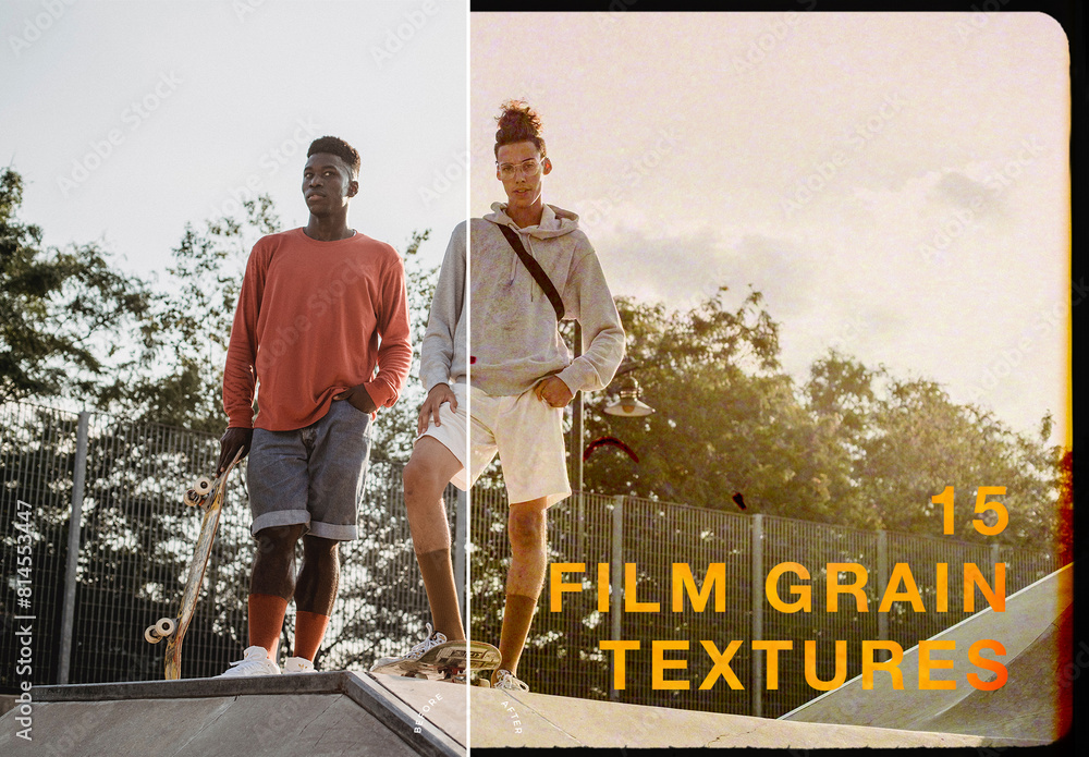 Film Frame And 15 Film Digital Noise Texture Overlay Stock Template ...