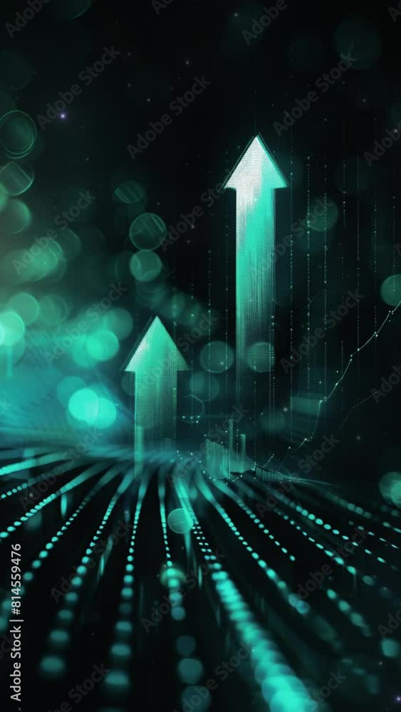 Video „Financial stock curve. Chart showing an upward trend ...