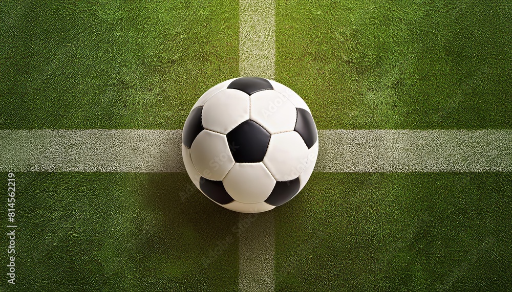 3d render of football ball on stadion from top view Stock Illustration ...