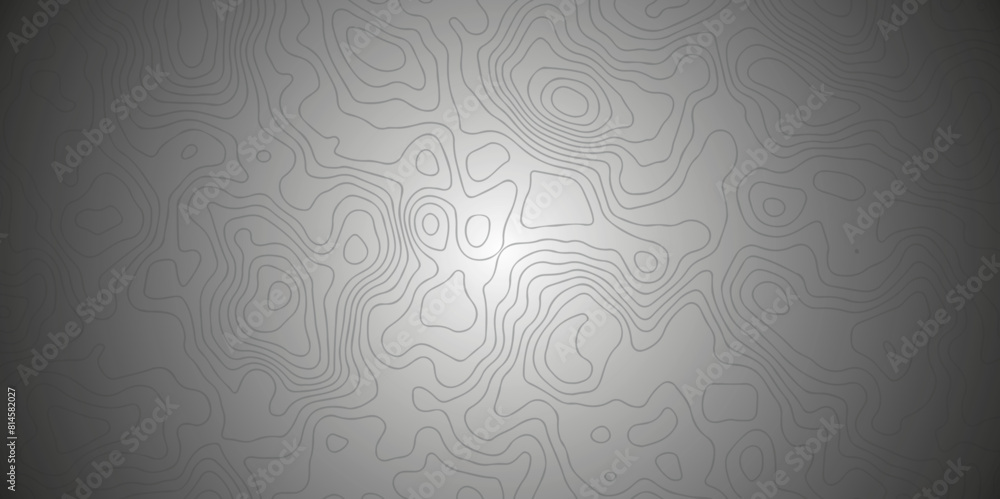 Vector geographic contour map. Topography map background. Black and ...