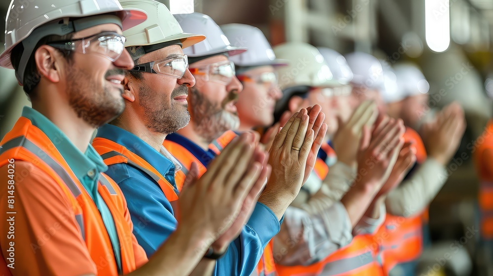 A captivating photo featuring professional mechanical engineers at a ...