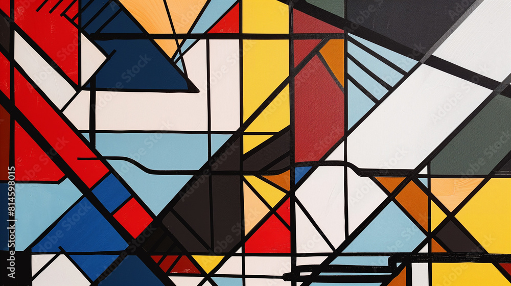 Composición artística con figuras geométricas con texturas y colores ...