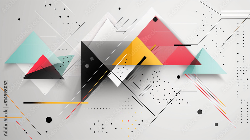 Composición artística con figuras geométricas con texturas y colores ...