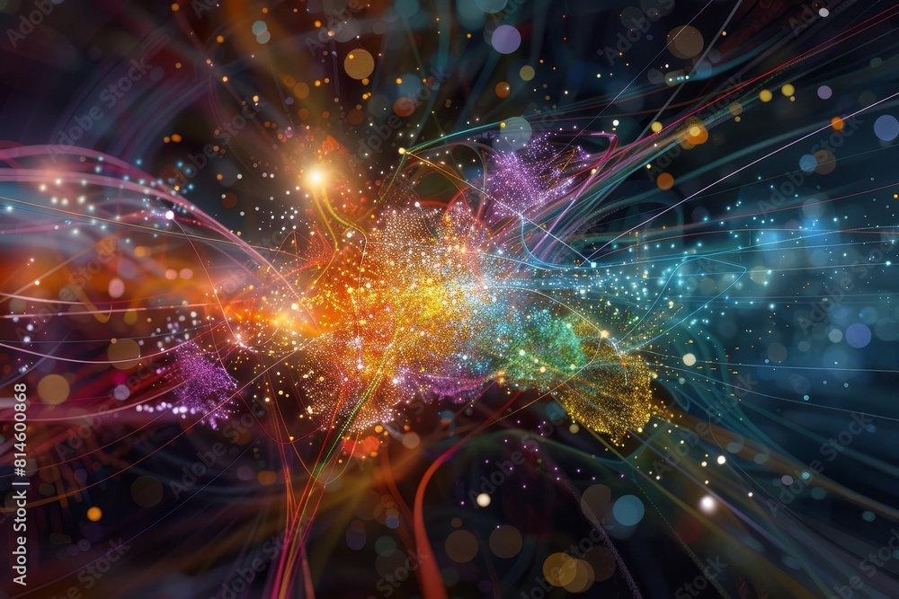 Quantum Entanglement Visualized with Vibrant Abstract Energy Patterns ...
