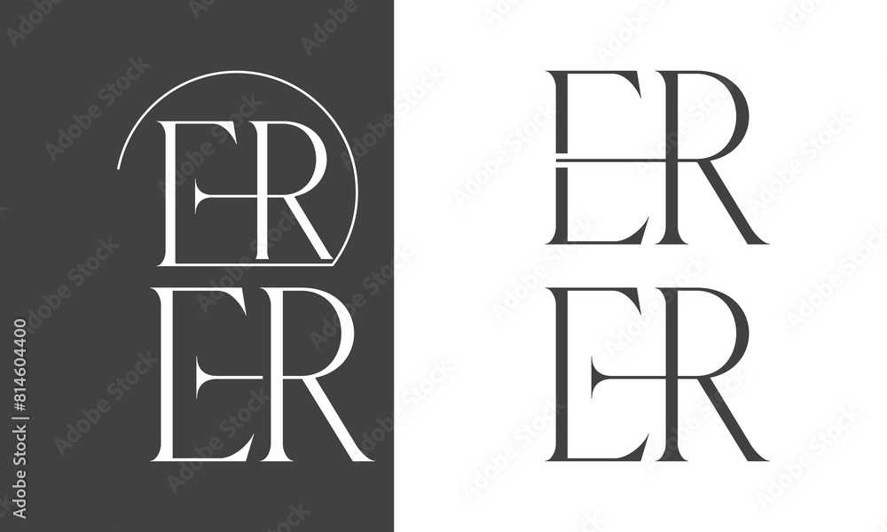 ER logo letter design with luxury font RE monogram initials letter ...