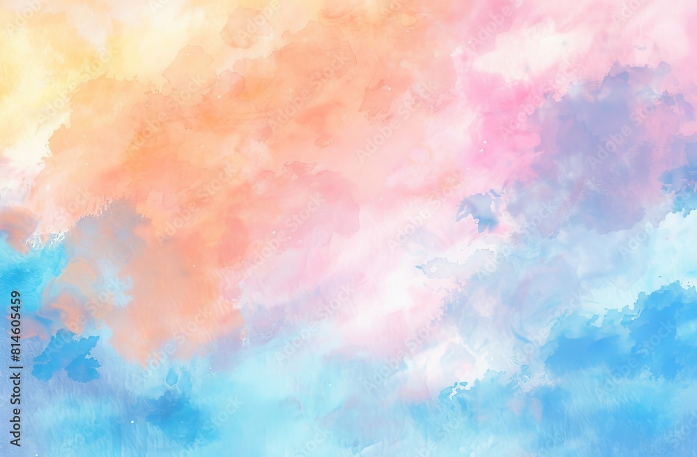 Beautiful, vibrant and dreamy pastel watercolor background with a soft ...