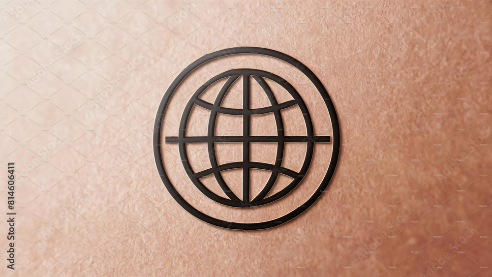 Global icon logo design for business, 3d symbol for company Stock Photo ...