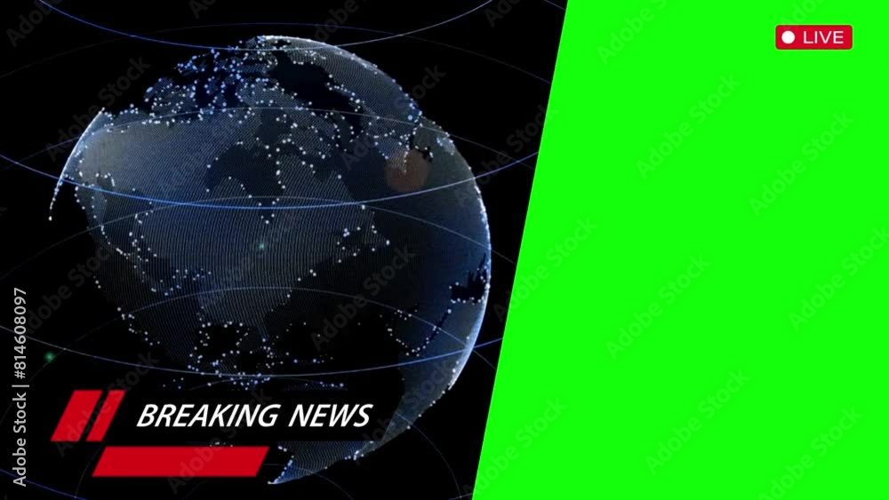 Green Screen, Breaking News, Special News, News Studio, background with ...