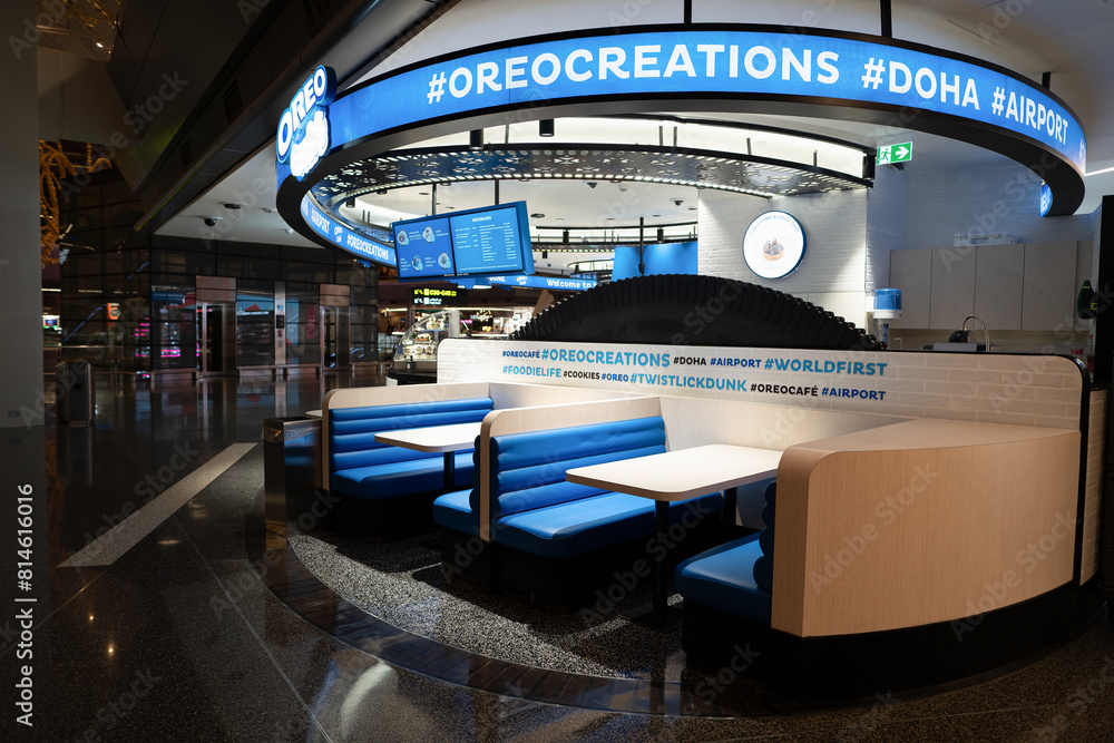DOHA, QATAR - OCTOBER 13, 2023: Oreo Cafe at Hamad International ...