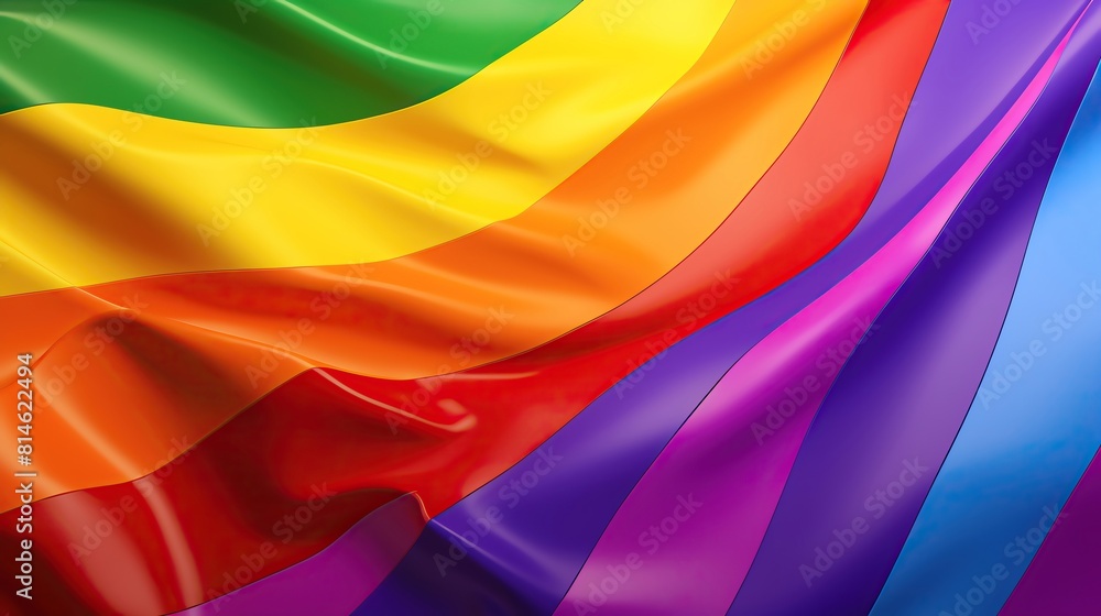 Pride flag waving flat design front view symbol of diversity Stock ...