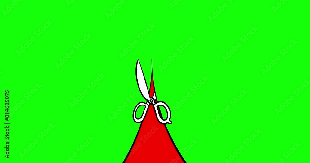 Transition wipe vertical black and white scissors color green blue ...