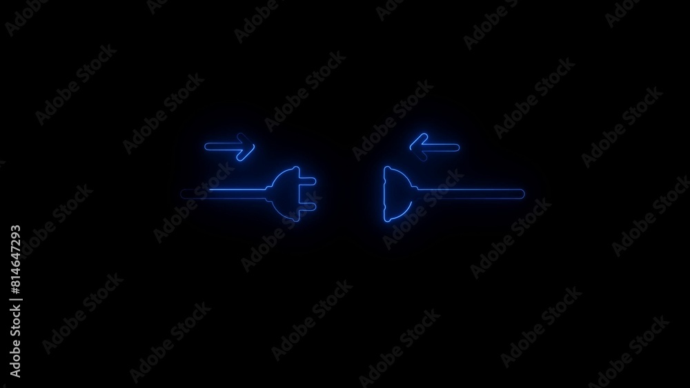 Electric power source socket icon set. Electricity wire cord sign ...