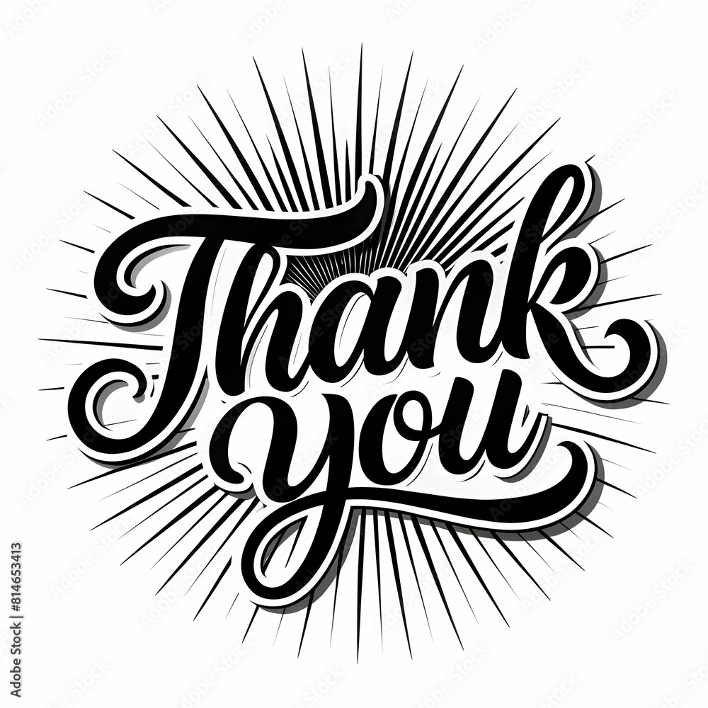 typography logo saying "thank you", font logo, groovy font, vintage ad ...