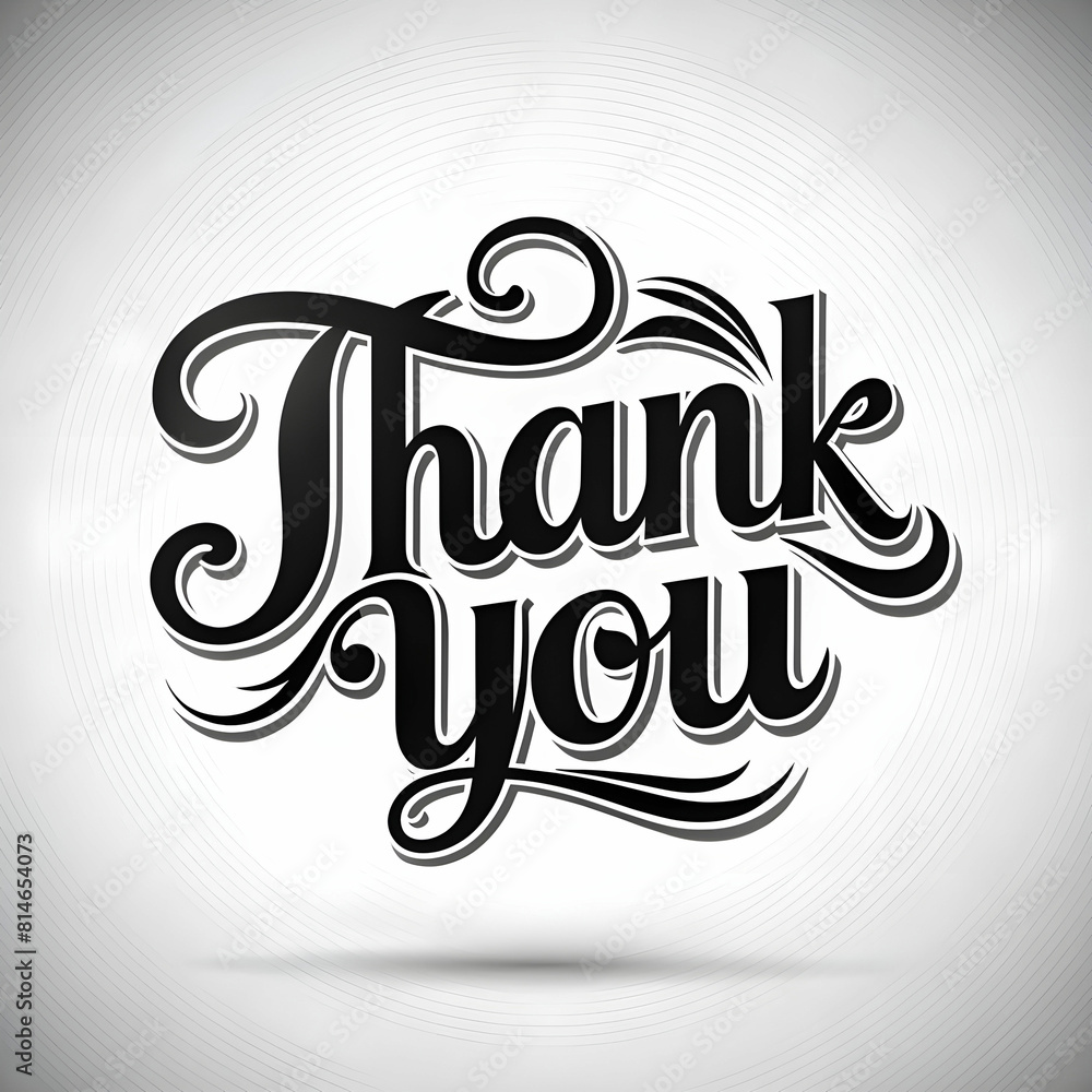 typography logo saying "thank you", font logo, groovy font, vintage ad ...