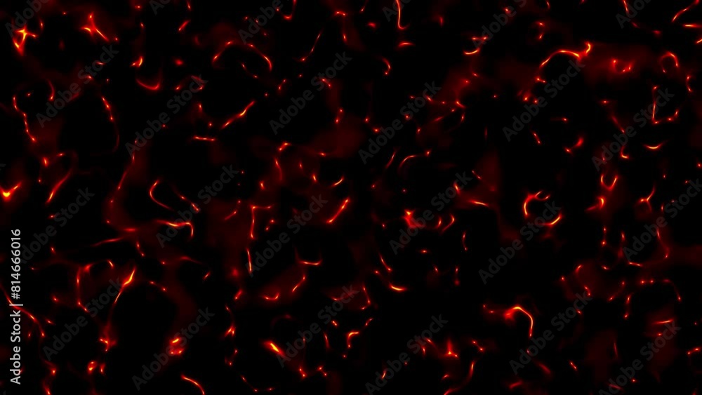 Abstract fire background with red and black smoke and embers effect ...