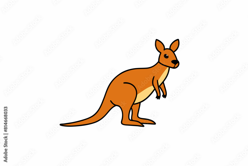 wallaby cartoon vector illustration Stock Vector | Adobe Stock