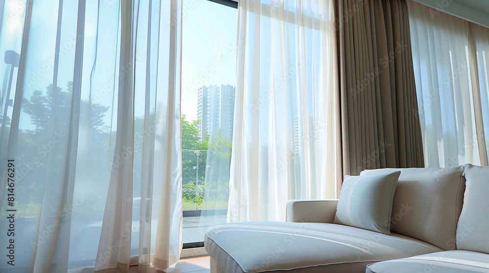 Nanotech fabric curtains, dynamically adjusting opacity to regulate ...