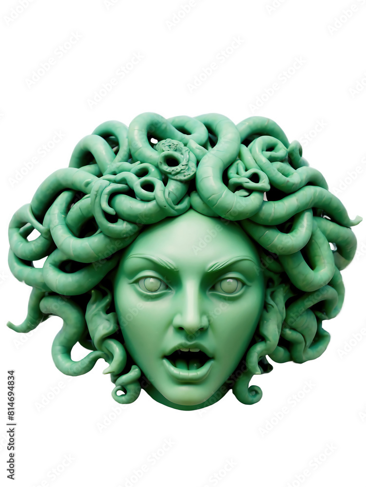 medusa head statue isolated transparent background png .png Stock ...