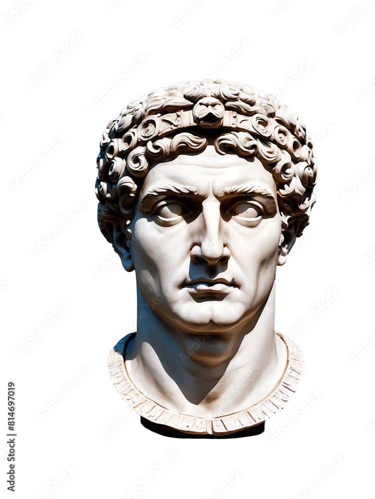 roman emperor head statue isolated transparent background png .png ...