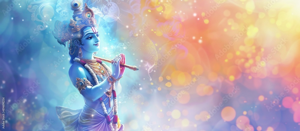 Deity Lord Krishna from Hindu Mythology Stock Illustration | Adobe Stock