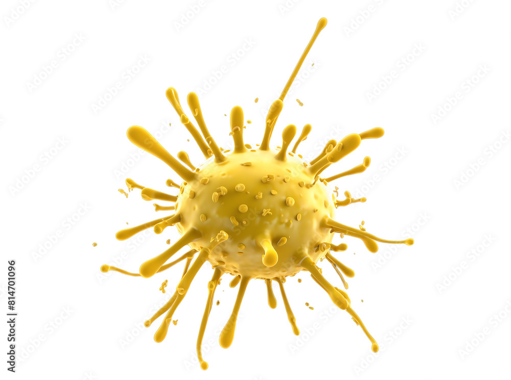 yellow bacteria virus particle isolated transparent background png .png ...