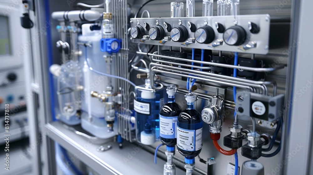 Dialysis machine showing filters and fluid management system. Stock ...