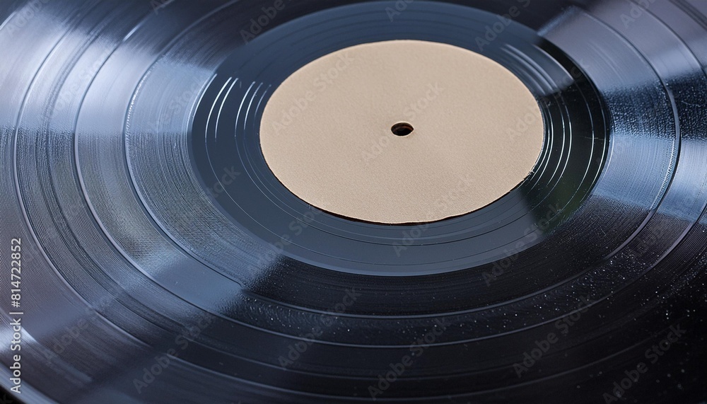 vinyl record with a blank label isolated on transparent background ...