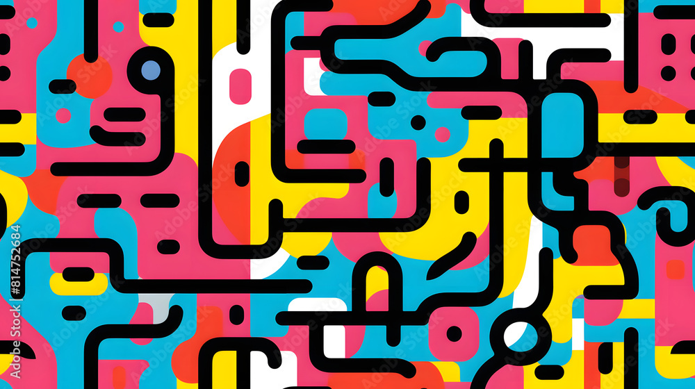 php coding bright and bold geometric shapes design poster background ...