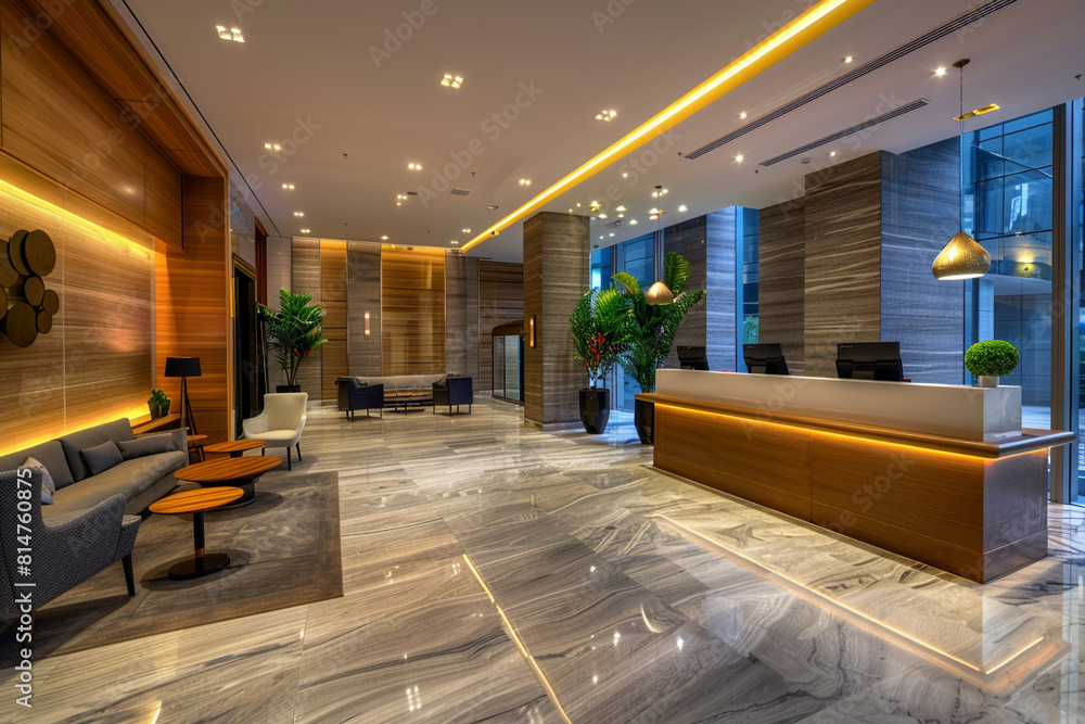 Welcoming Elegance: A Glimpse into the Modern hotel Reception, A ...