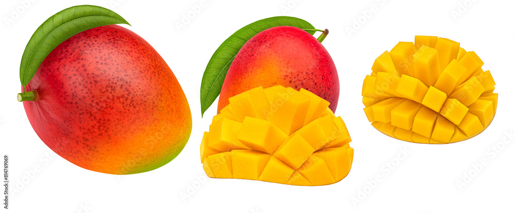 fresh red mango, mangoes with transparent background for design, red ...