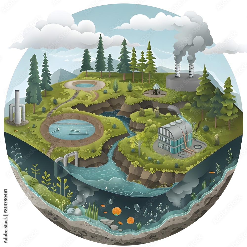 Diagram of Bacteria Driven Environmental Bioremediation Processes for ...