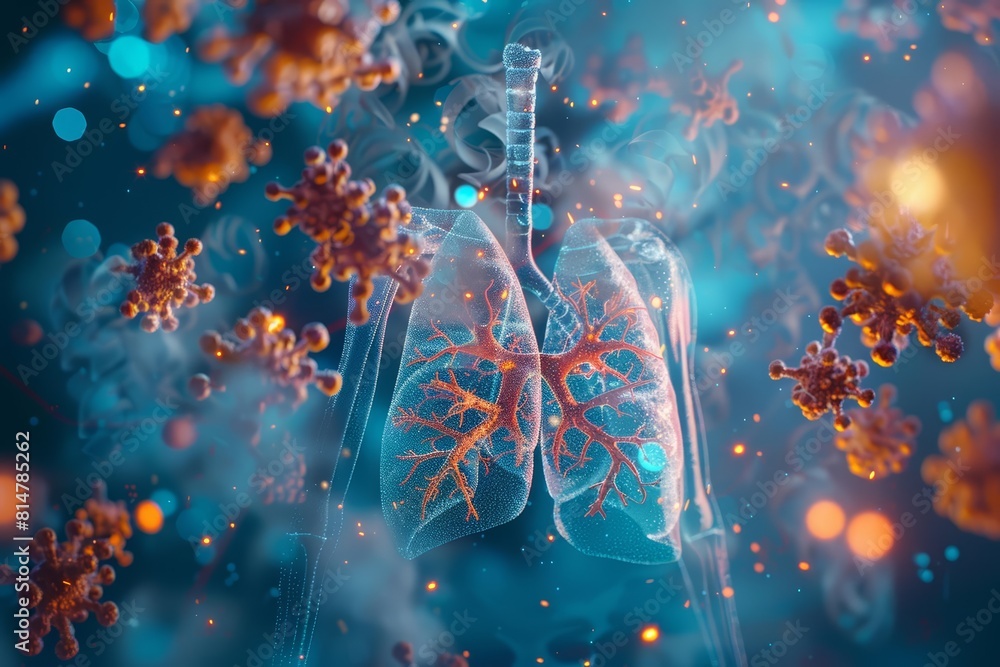 A highresolution 3D model displays the progression of a respiratory ...