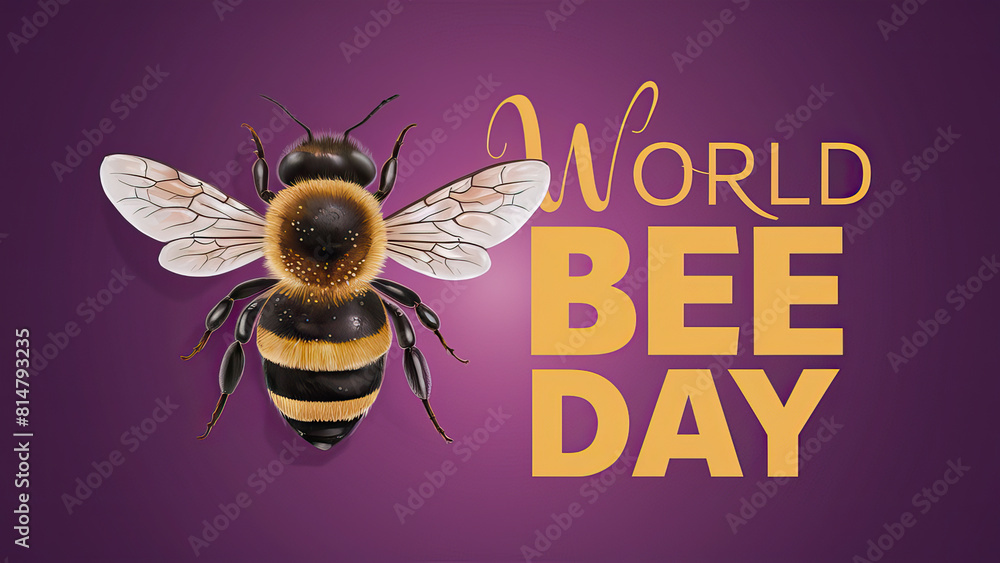 World Bee Day, Illustration, World Bee Day poster, bee day ...
